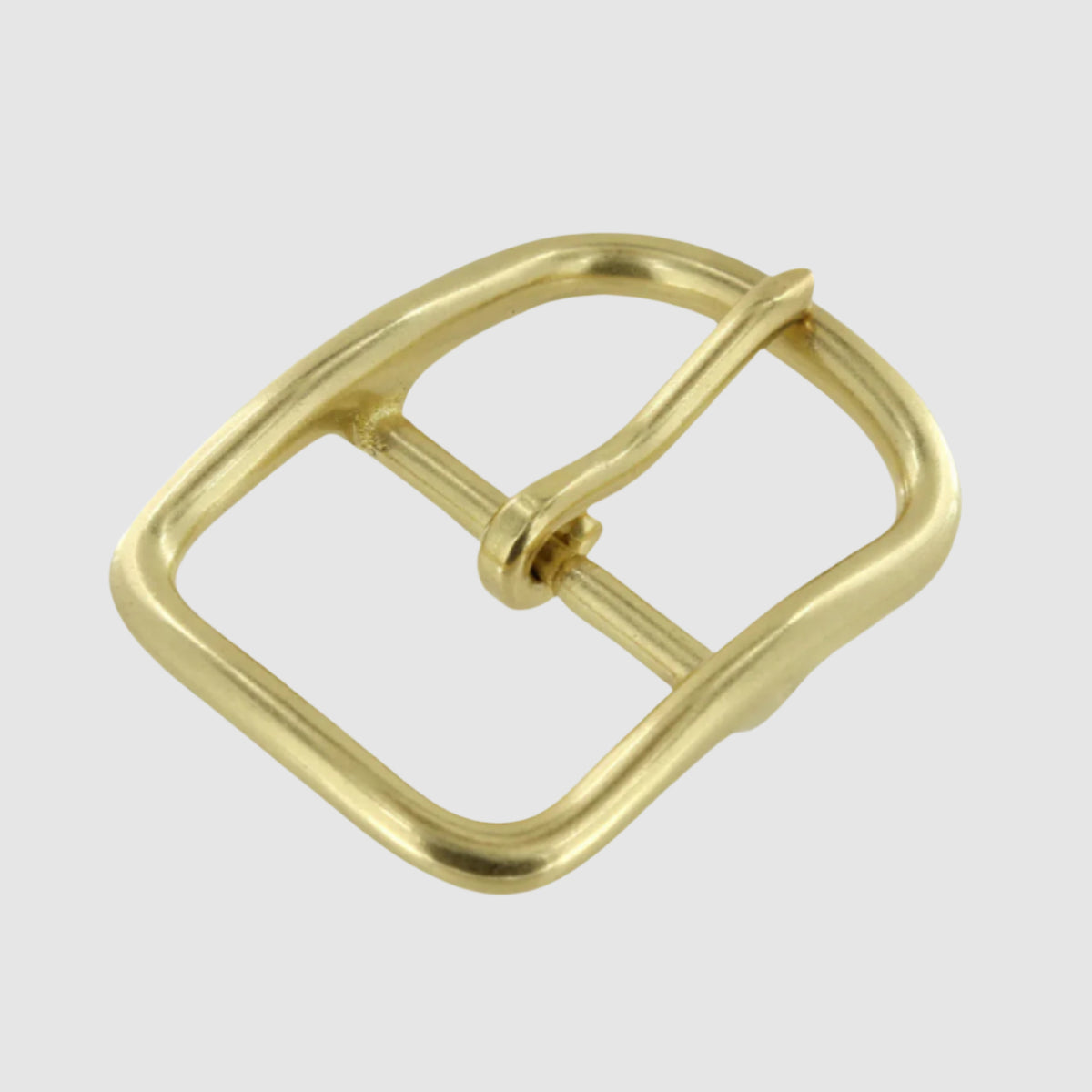 Center Bar Rounded Buckle Solid Brass(1.5") (Brass, Nickel) – Hand and ...