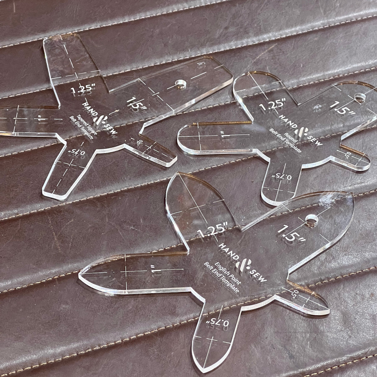 Strap End Acrylic Templates – Hand and Sew Leather