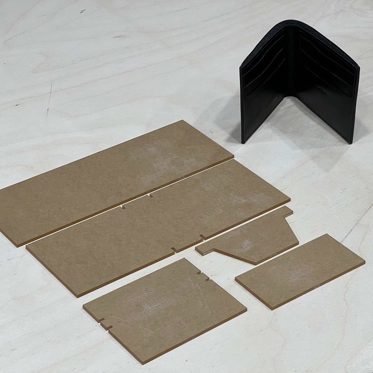 Bifold Wallet Acrylic Pattern Template – Hand and Sew Leather