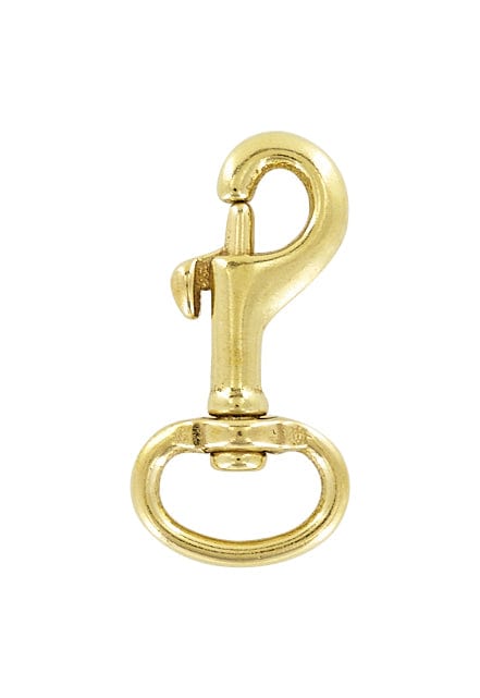 Solid Brass Bolt Swivel Snap - Brass, Matte Black – Hand and Sew Leather